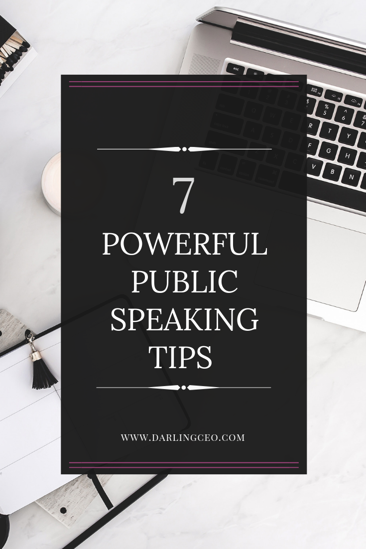 Public Speaking Tips - The Darling CEO